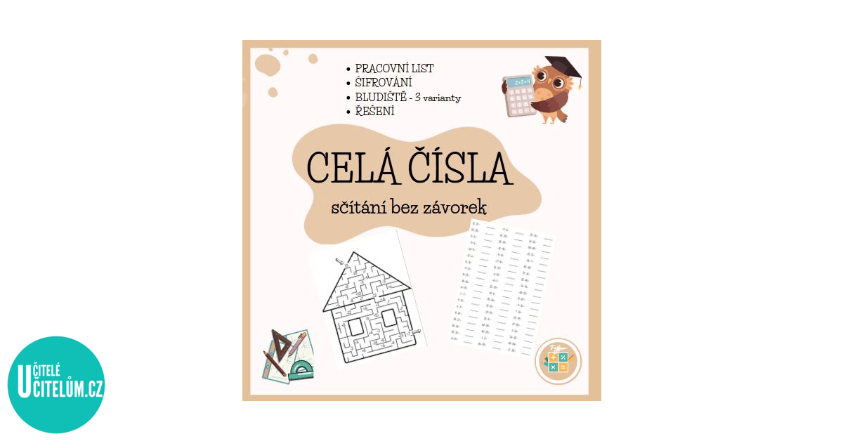 CELÁ ČÍSLA - sčítání bez závorek - Matematika | UčiteléUčitelům.cz